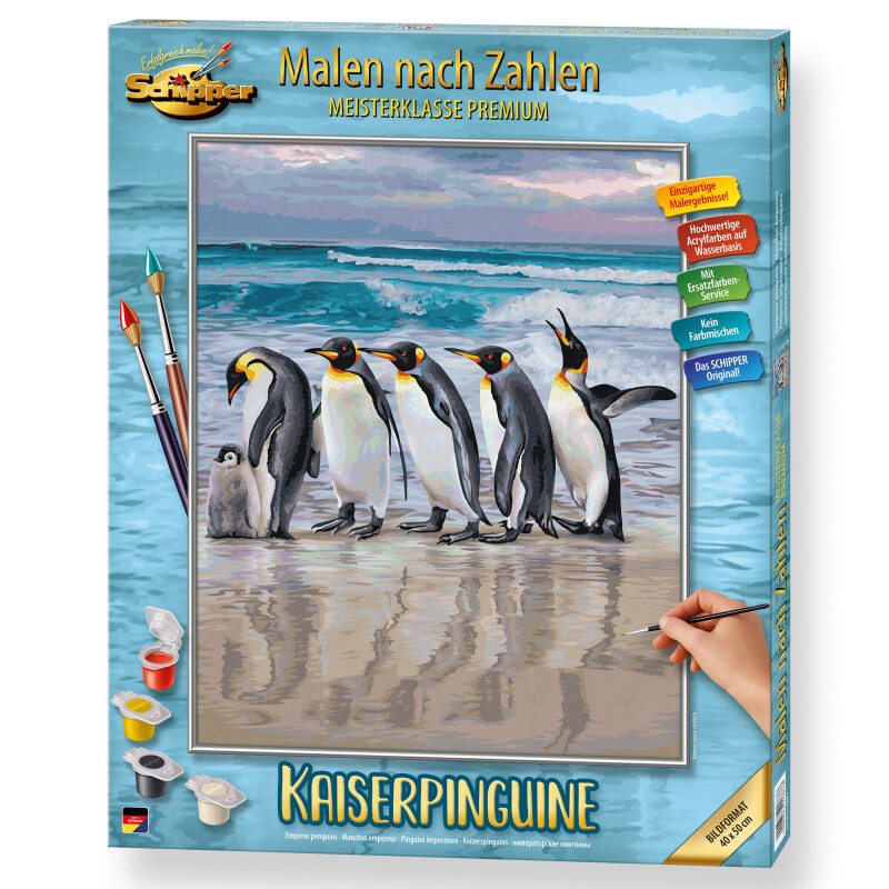 Kaiserpinguine - Schipper Malen nach Zahlen Meisterklasse Premium 40x5, 38,99